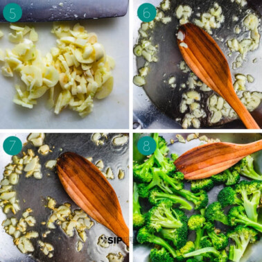 Italian Broccoli - Garlic Sauteed - Sip and Feast