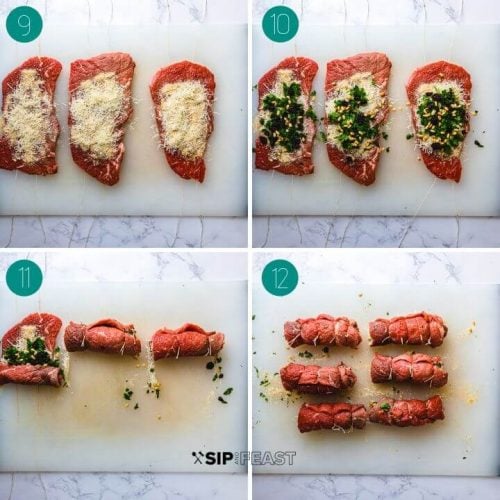 Italian Beef Braciole with Pine Nuts and Raisins - Sip and Feast