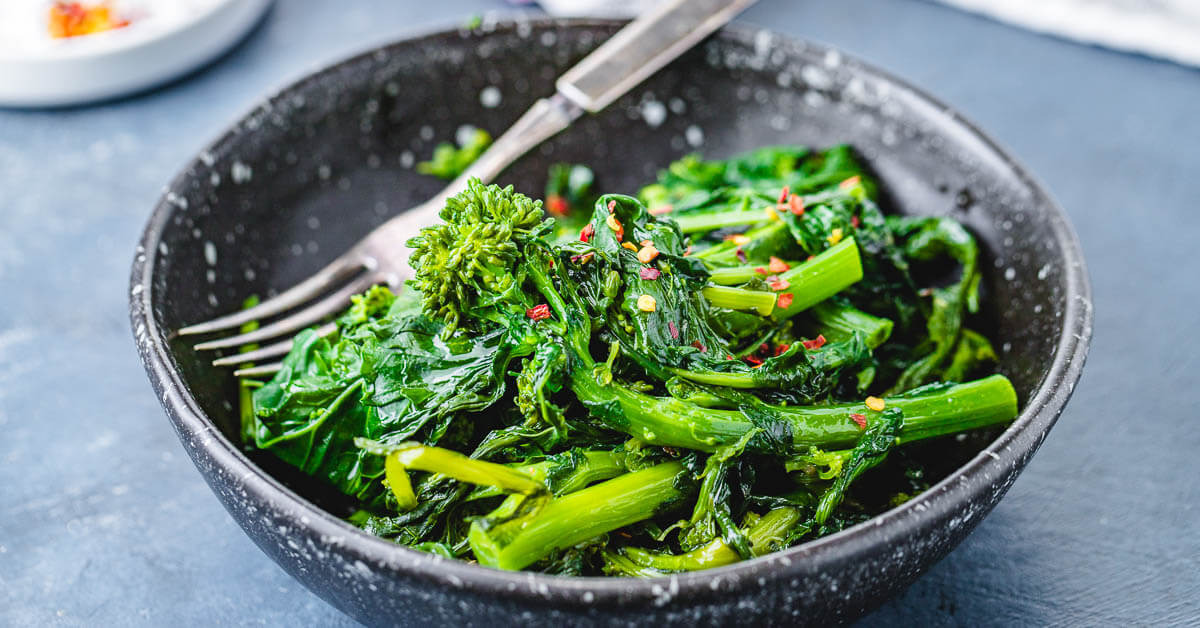 Sauteed Broccoli Rabe - Easy Italian Side Dish - Sip and Feast