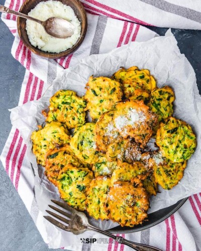 Italian Zucchini Fritters - The Perfect Summer Recipe - Sip and Feast