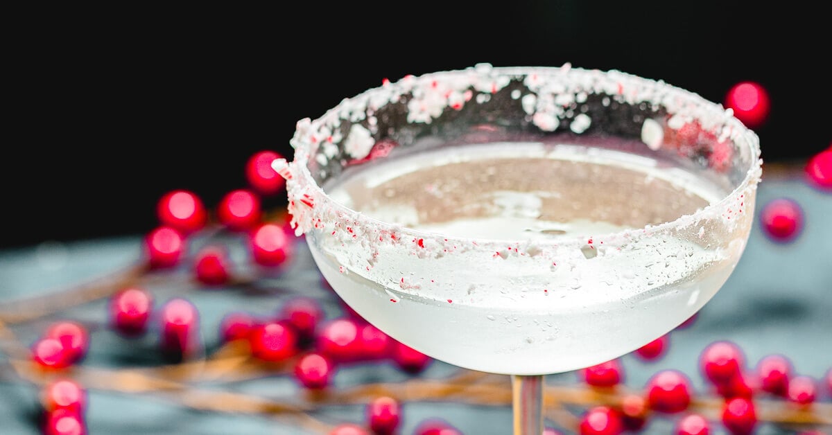 Candy Cane Cocktail - The Candy Cane All Grown Up - Sip and Feast