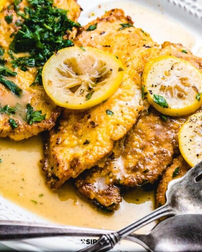 Chicken Francese With The Best Lemon Butter Sauce - Sip and Feast