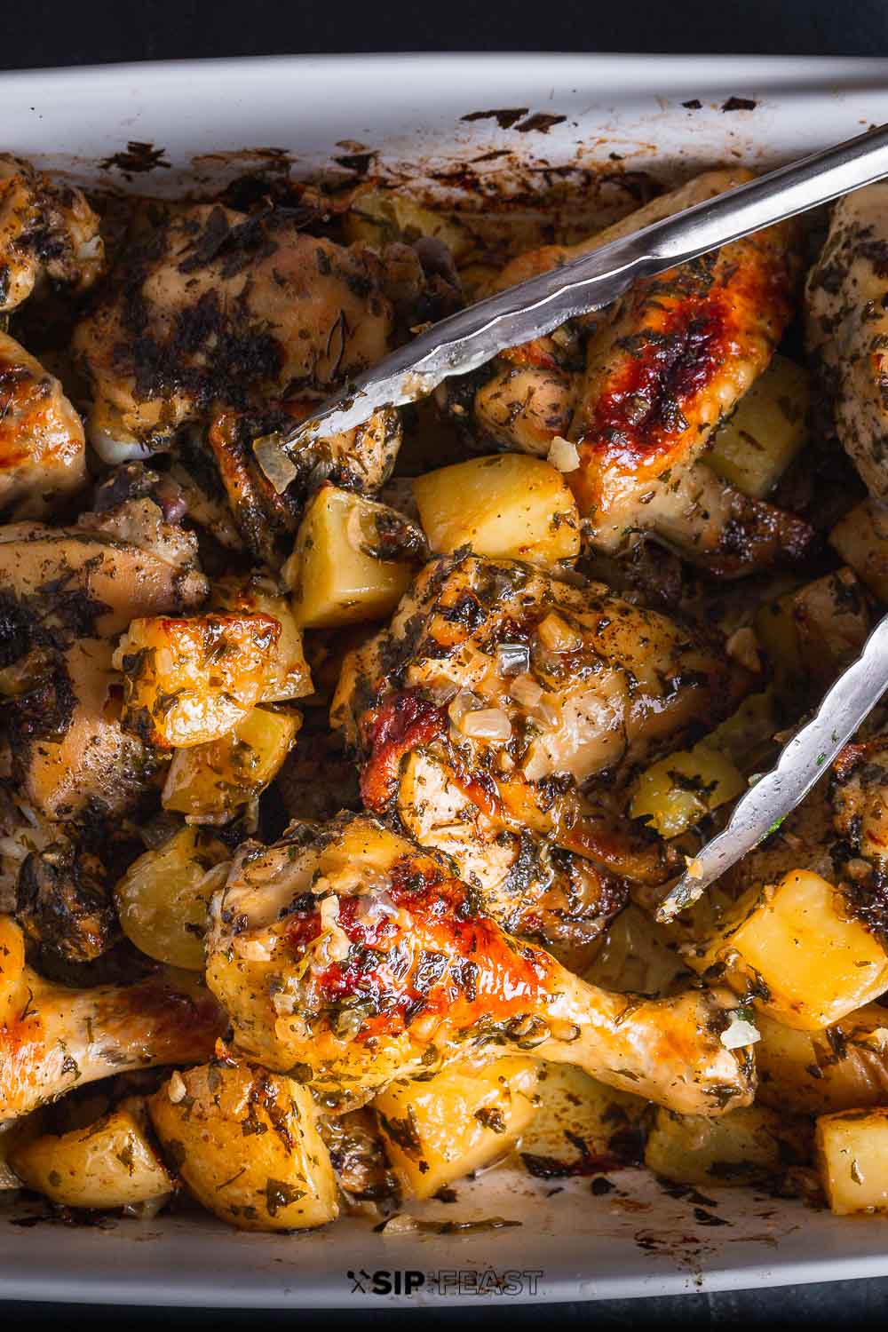 Italian Baked Chicken and Potatoes - Sip and Feast