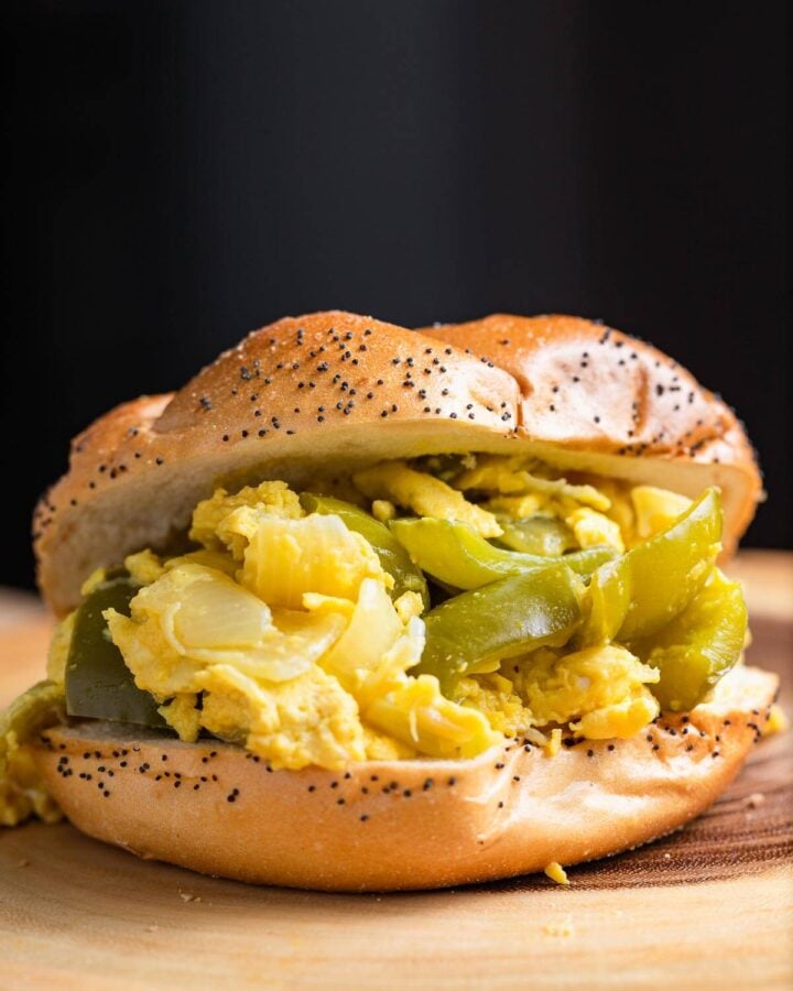 Pepper and Egg Sandwich - NY Pizzeria Style - Sip and Feast