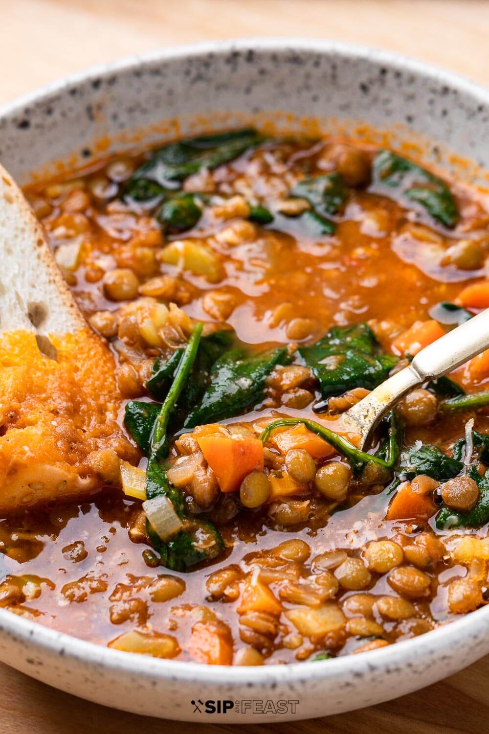 Italian Lentil Soup - Simple and Nourishing - Sip and Feast