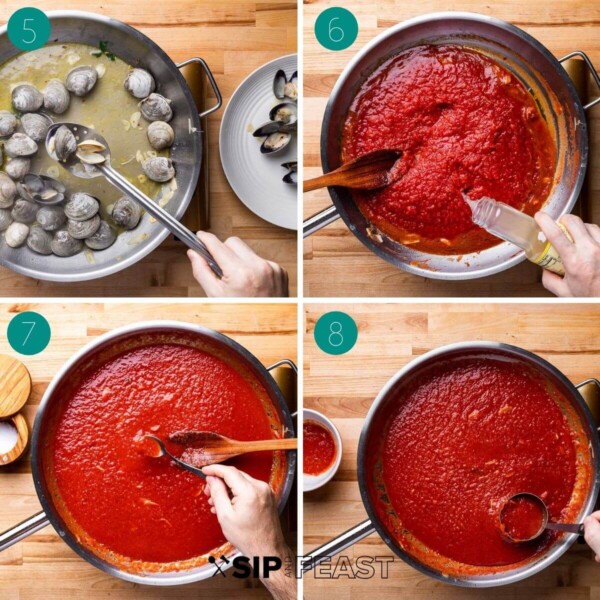 Linguine with Red Clam Sauce - Sip and Feast