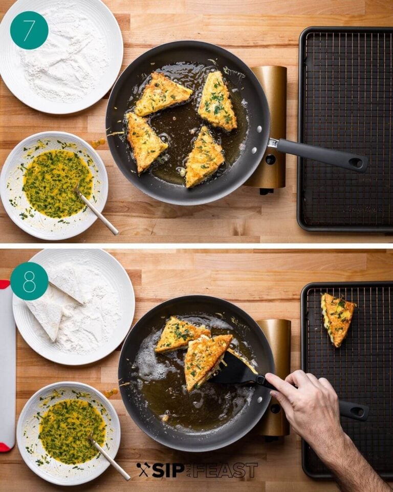 Mozzarella en Carrozza - Italian Grilled Cheese - Sip and Feast