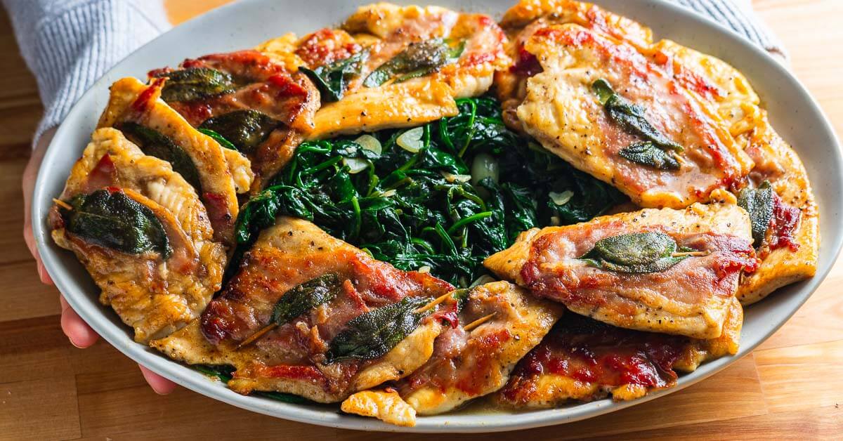 Chicken Saltimbocca - Prosciutto and Sage - Sip and Feast