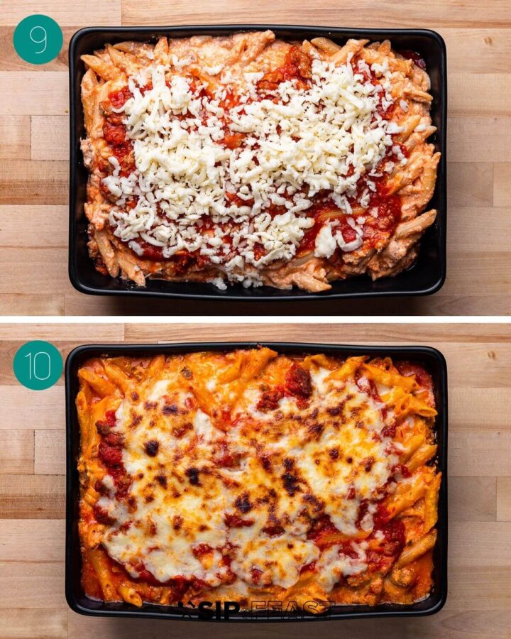 Baked Penne with Italian Sausage - Sip and Feast