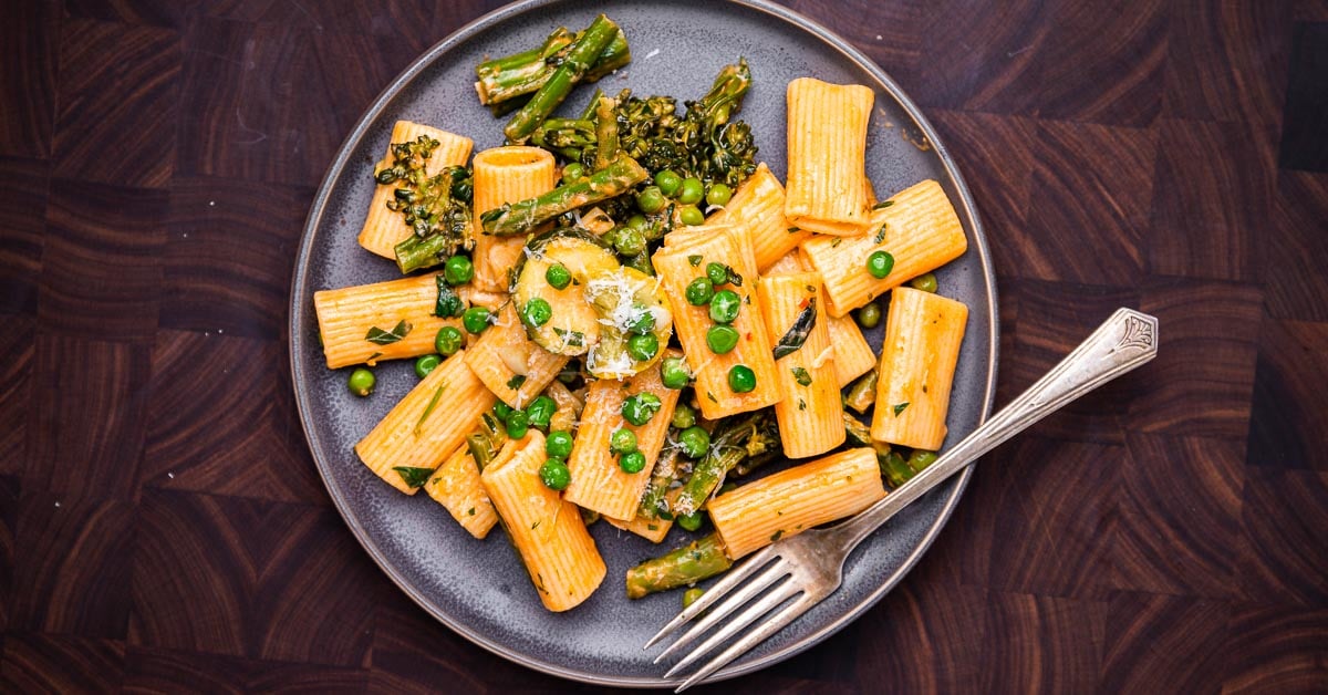 Rigatoni Primavera - Sip and Feast