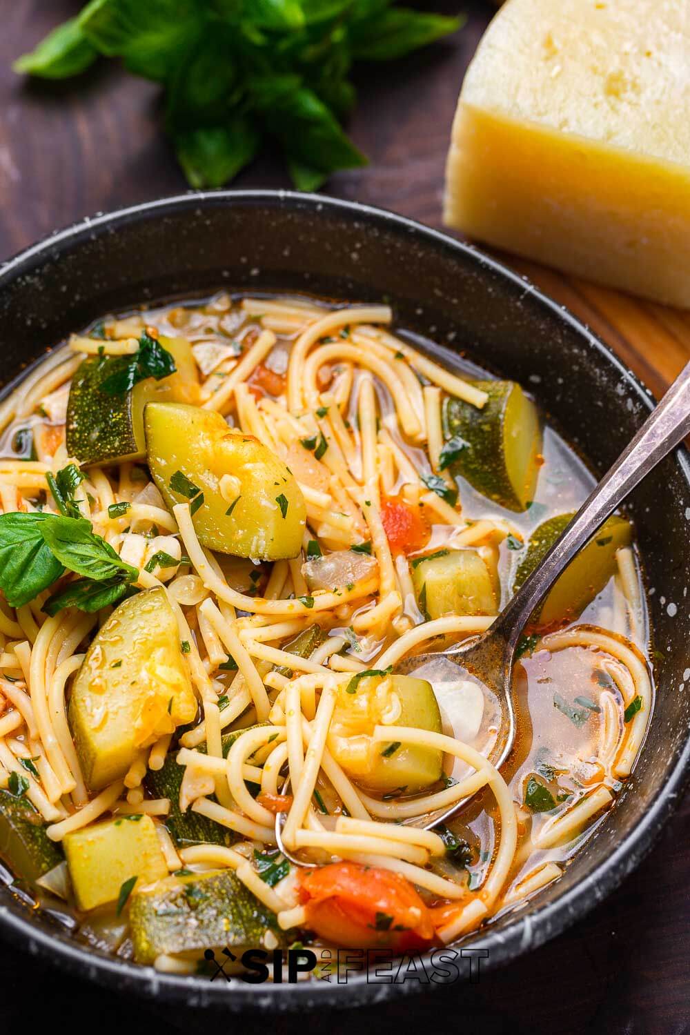 Italian Zucchini Soup - Sip and Feast
