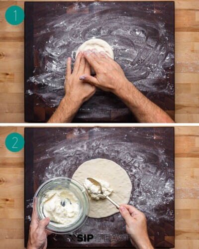 Cheese Calzone - Sip and Feast