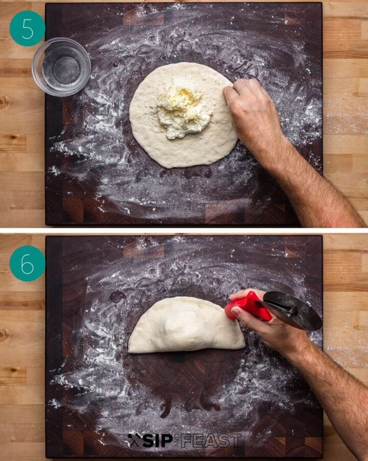 Cheese Calzone - Sip and Feast