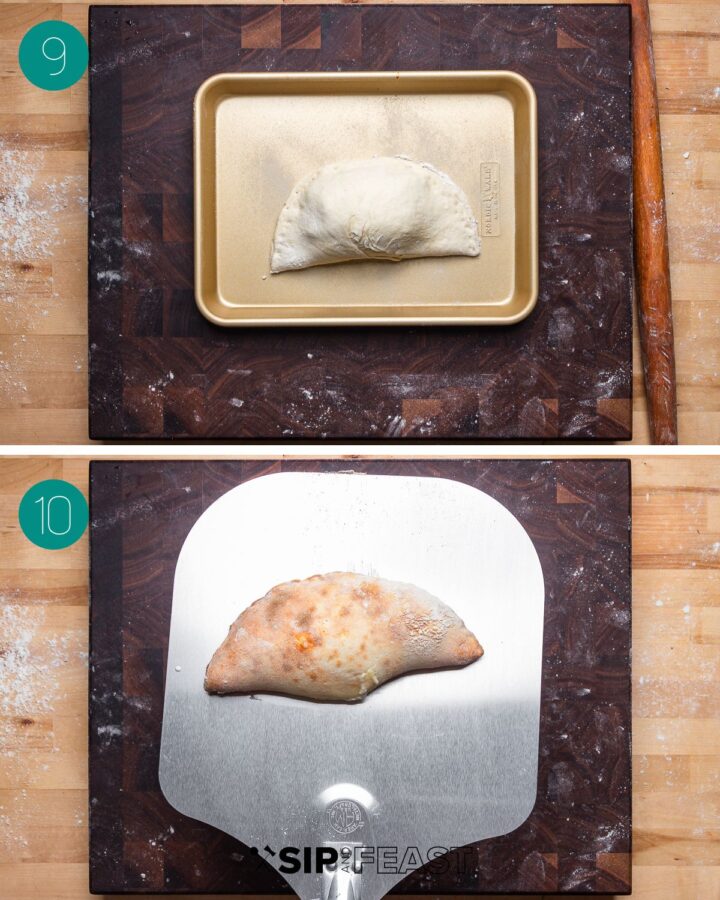 Cheese Calzone - Sip and Feast