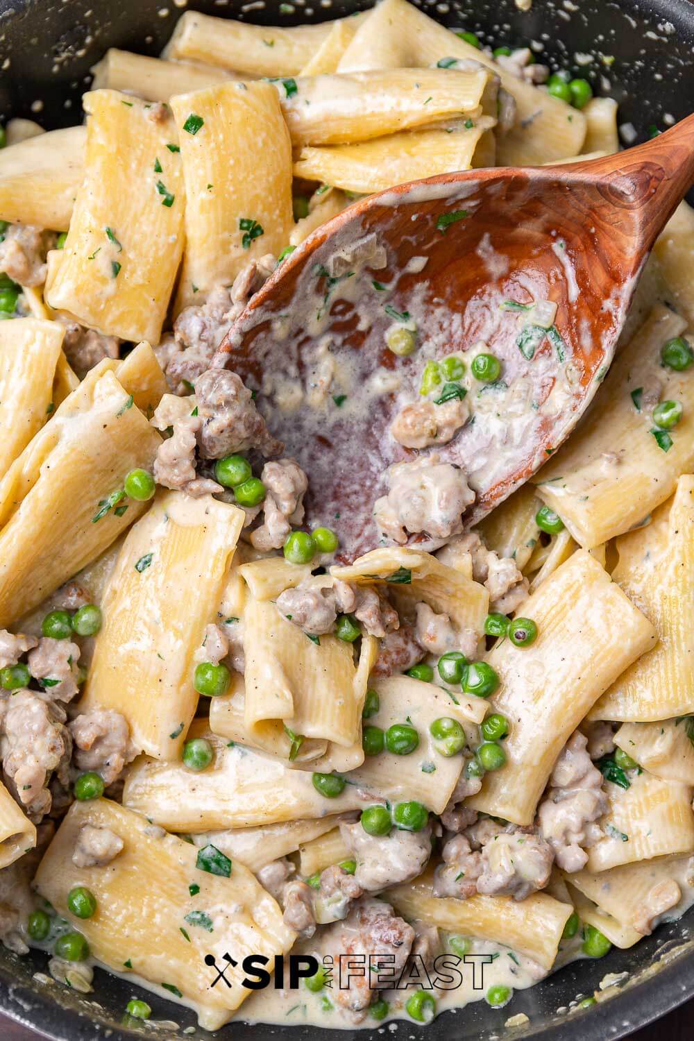 Gorgonzola Cream Sauce Pasta - Sip and Feast