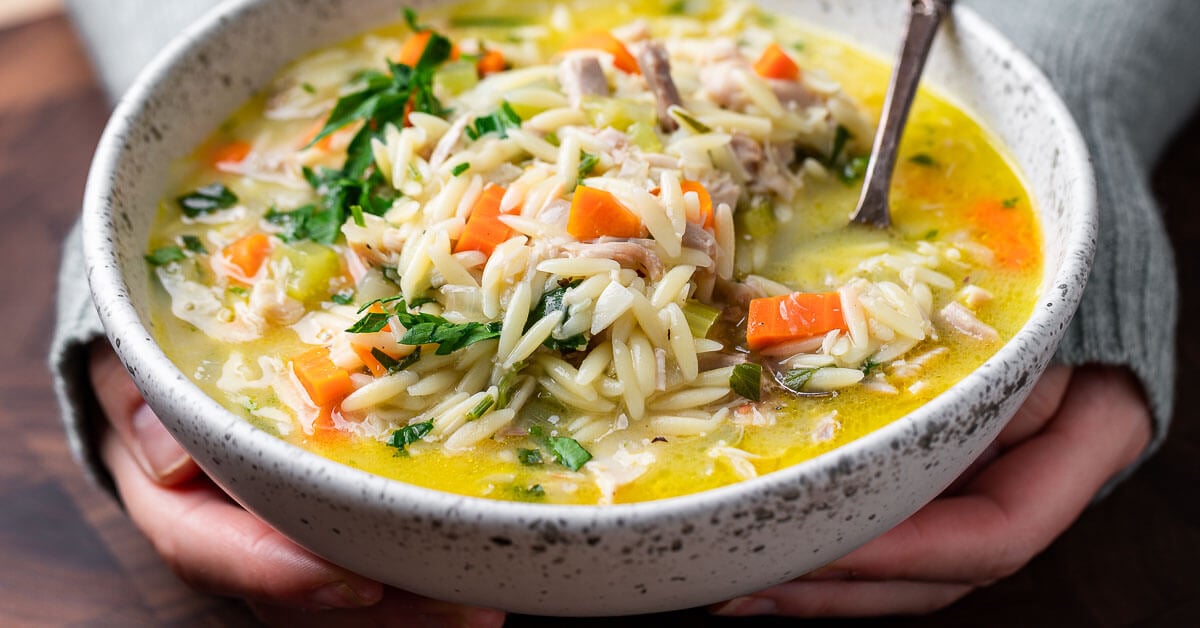 Lemon Chicken Orzo Soup Sip And Feast