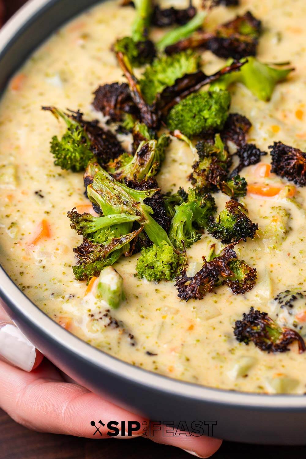 Broccoli Cheddar Soup - Sip and Feast