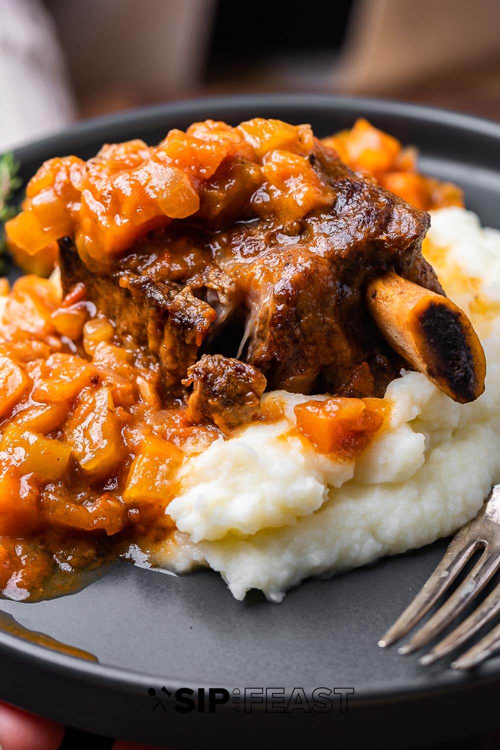 Braised Short Ribs - Sip and Feast