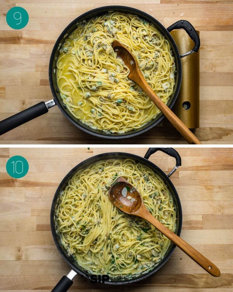 Linguine with Canned Clams - Sip and Feast