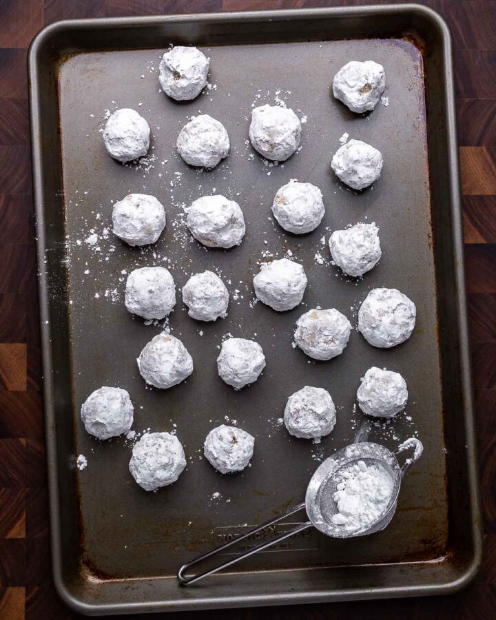 Walnut Snowball Cookies - Sip and Feast