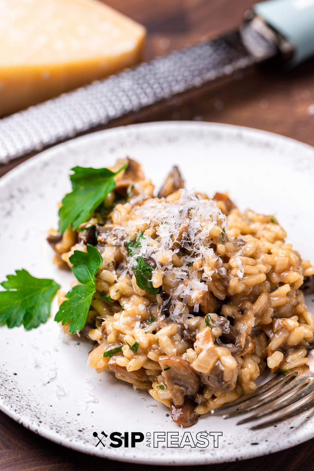 Mushroom Risotto - Sip and Feast