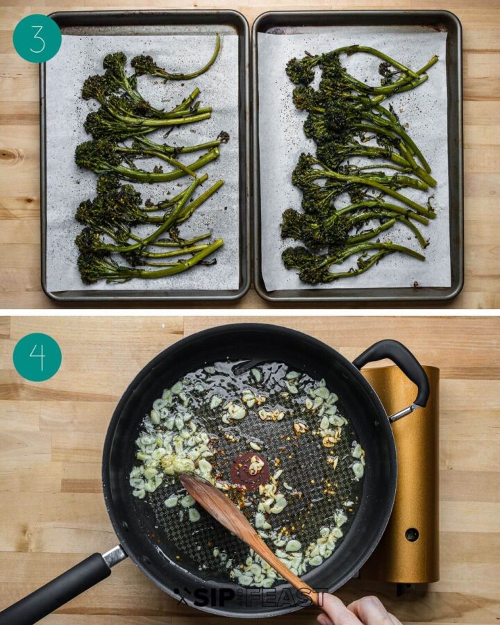 Roasted Broccolini Pasta - Sip and Feast