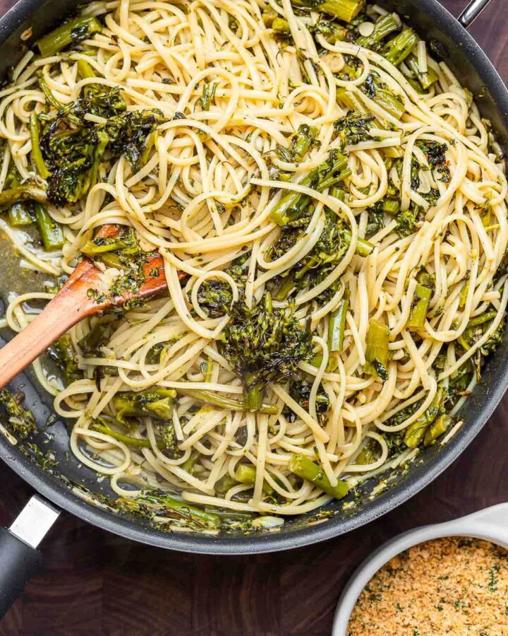 Roasted Broccolini Pasta - Sip and Feast