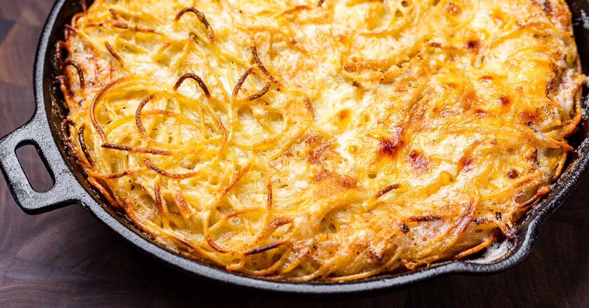 White Spaghetti Pie - Sip and Feast