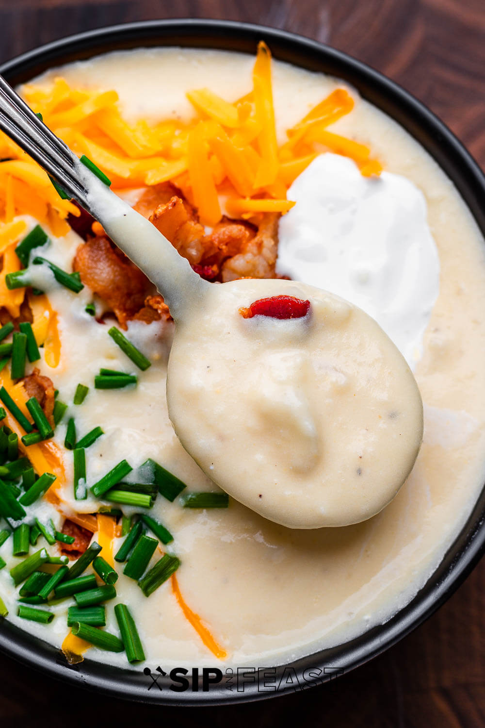 Baked Potato Soup - Sip and Feast