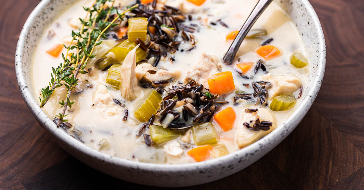 Chicken Wild Rice Soup - Sip and Feast