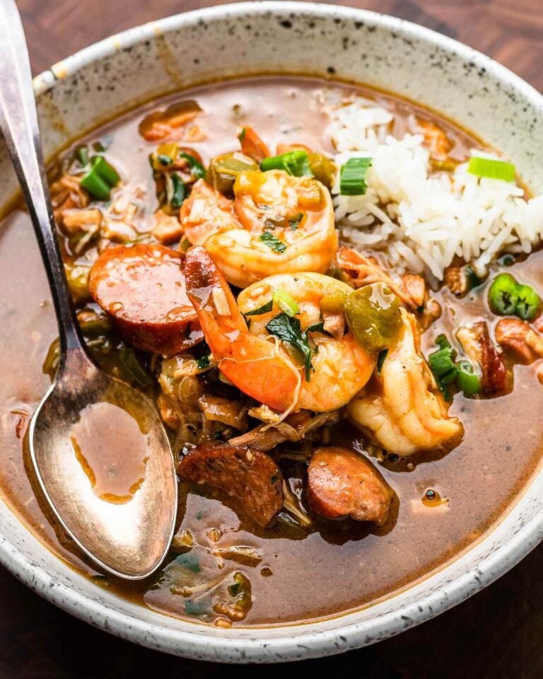Chicken, Sausage, and Shrimp Gumbo - Sip and Feast