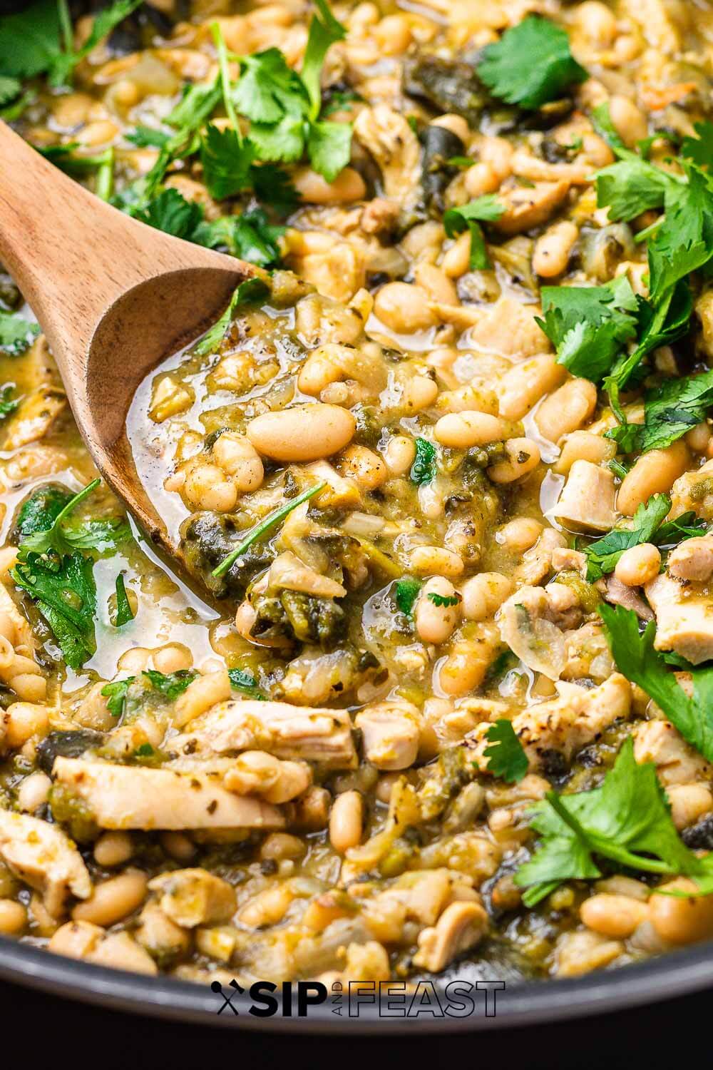 White Chicken Chili - Sip and Feast