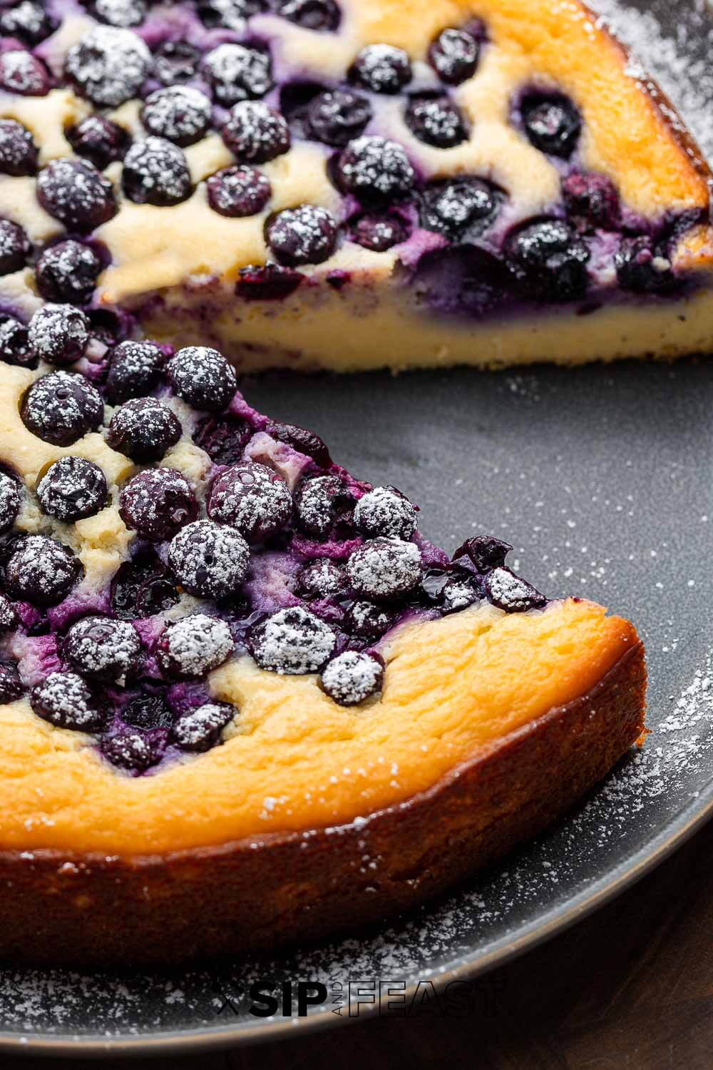 Lemon Blueberry Ricotta Cake - Sip and Feast
