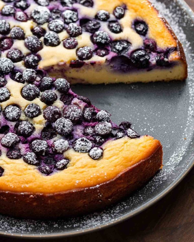 Lemon Blueberry Ricotta Cake - Sip and Feast