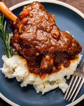 Red Wine Braised Lamb Shanks - Sip and Feast