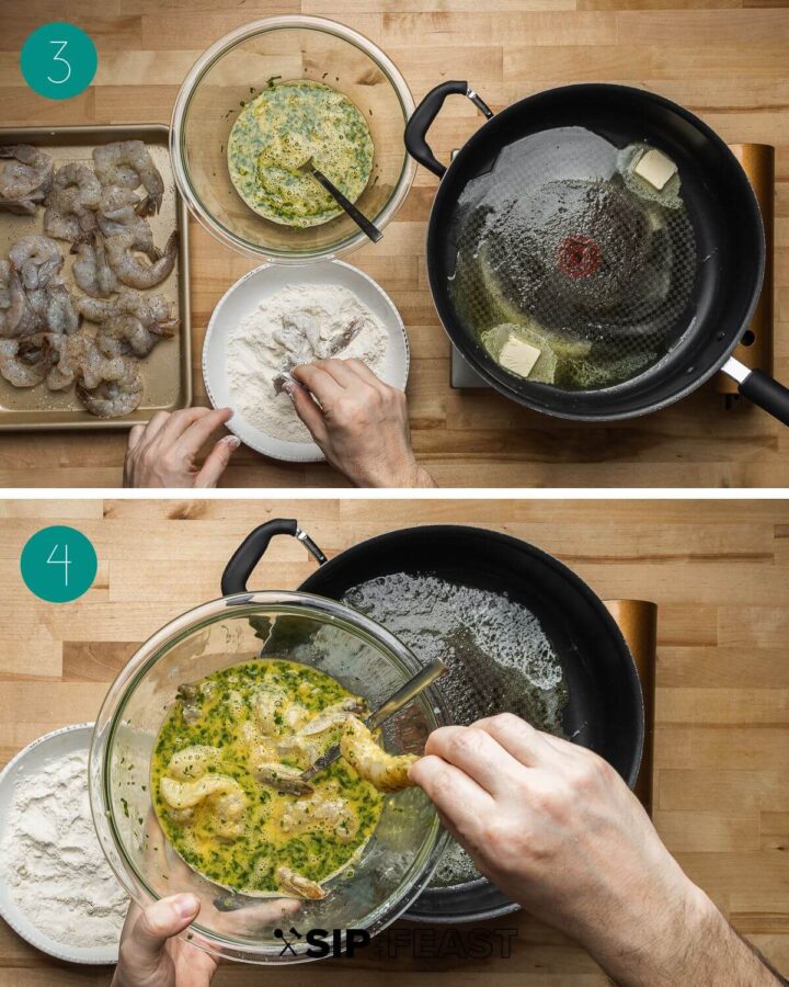Shrimp Francese - Sip and Feast