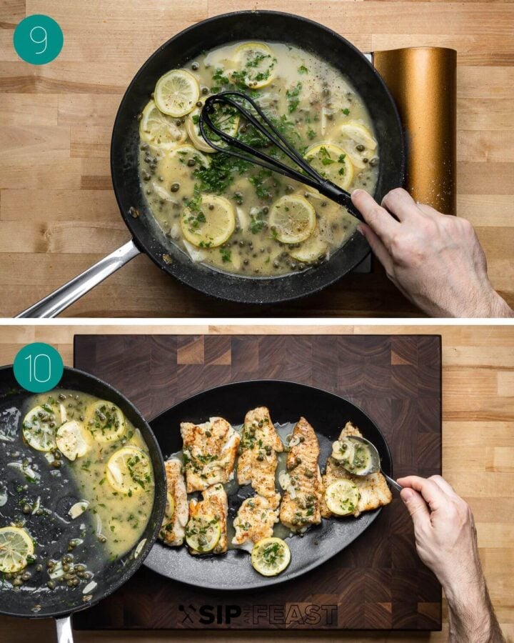 Cod Piccata - Sip and Feast