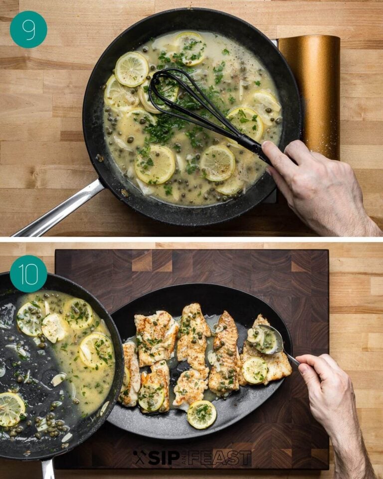 Cod Piccata - Sip and Feast