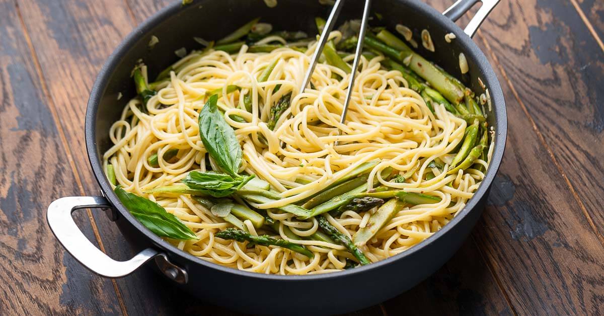 Lemon Asparagus Pasta - Sip and Feast