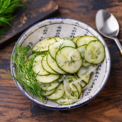 Cucumber Salad - Sip and Feast