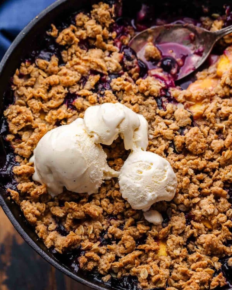Peach Blueberry Crisp - Sip and Feast