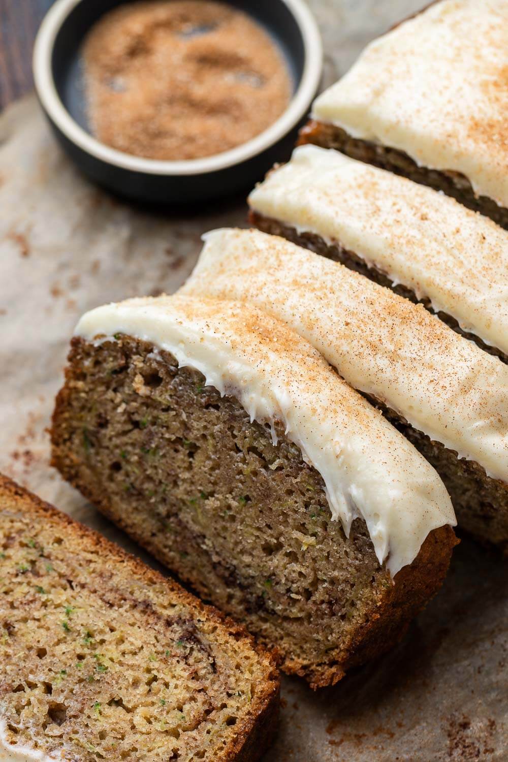 Zucchini Bread with Cream Cheese Frosting - Sip and Feast