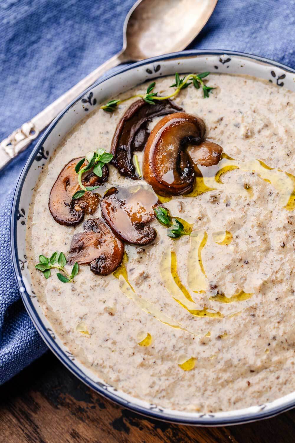 Creamy Mushroom Soup - Sip and Feast