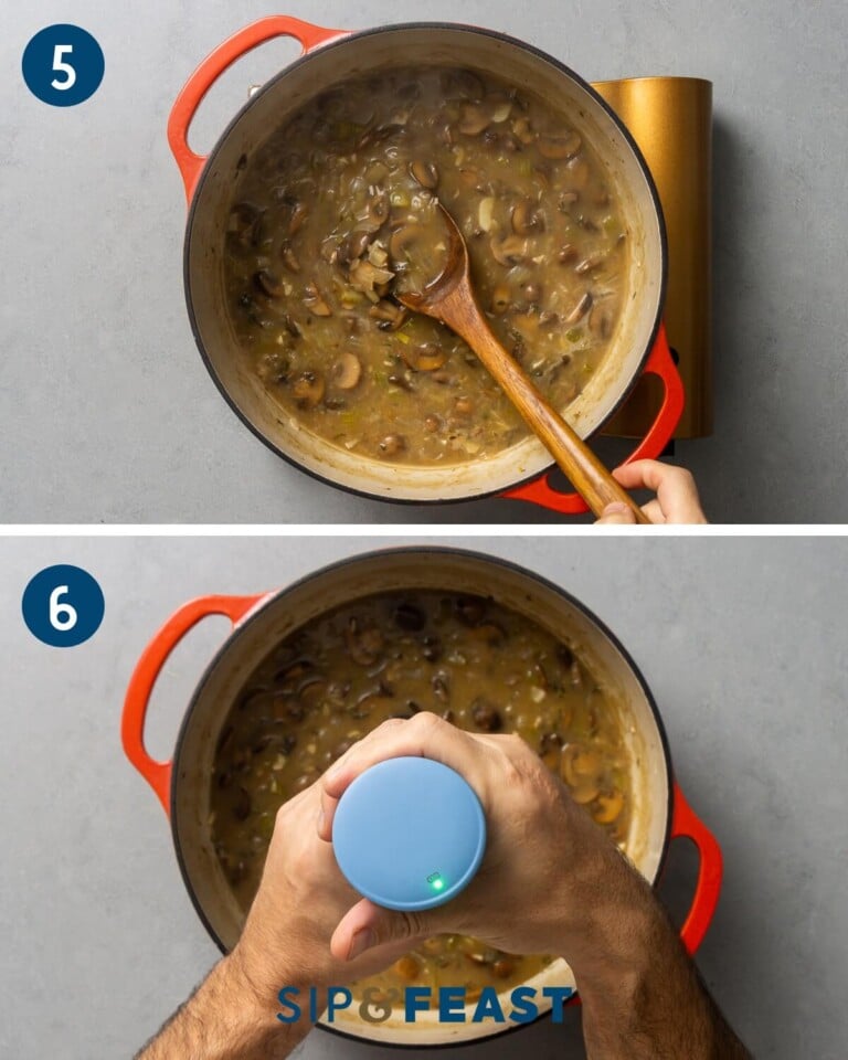 Creamy Mushroom Soup - Sip and Feast