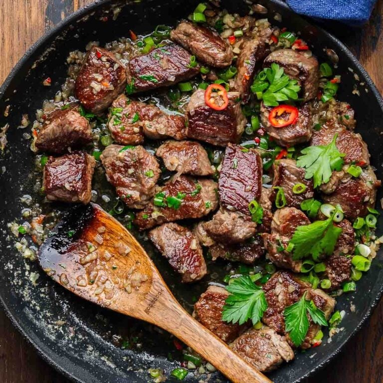 Garlic Butter Steak Bites - Sip and Feast
