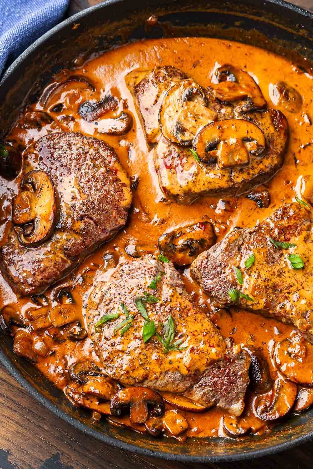Steak Diane - Classy and Retro Steak Dinner - Sip and Feast
