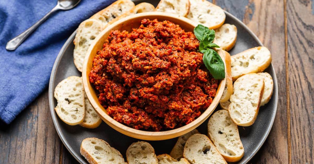 Easy Sun Dried Tomato Tapenade - Sip and Feast