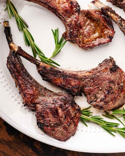 Lemon Garlic Grilled Lamb Rib Chops - Sip and Feast