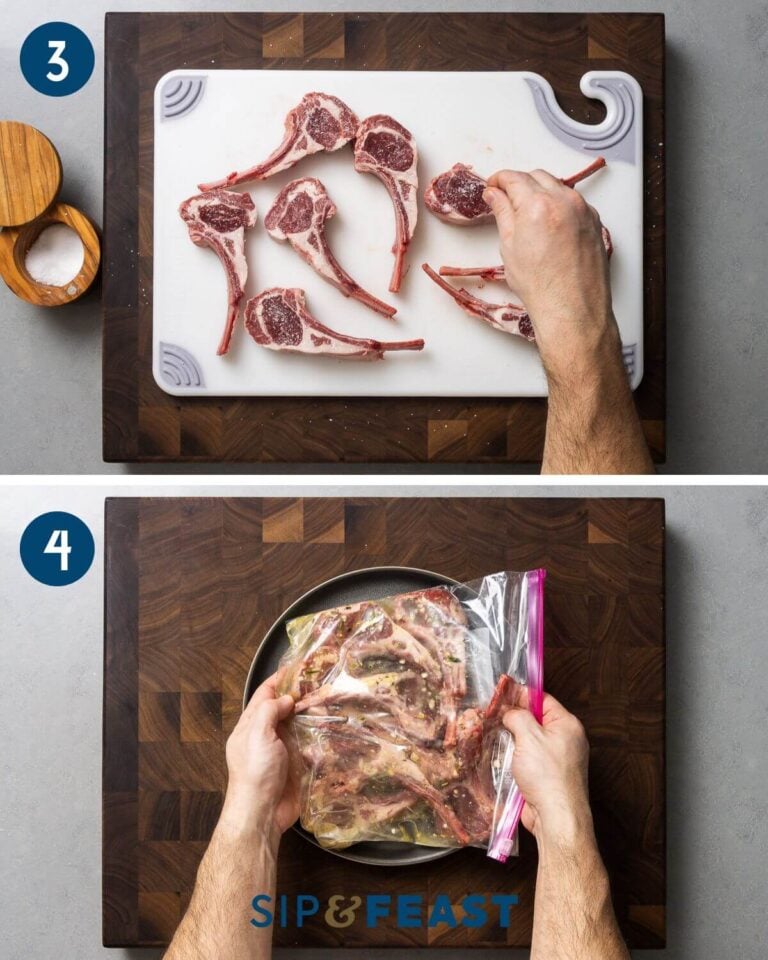 Lemon Garlic Grilled Lamb Rib Chops - Sip and Feast