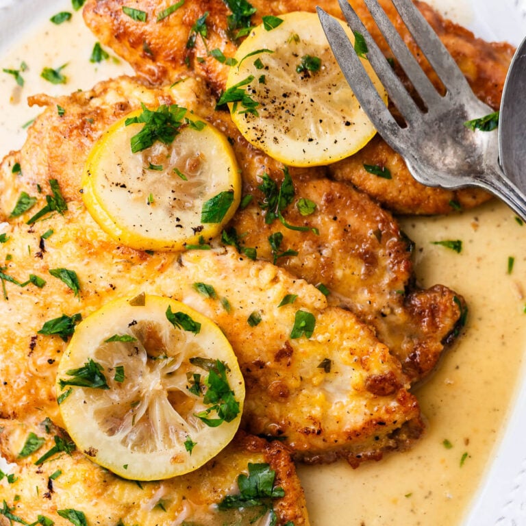Chicken Francese with Easy Lemon Butter Sauce - Sip and Feast